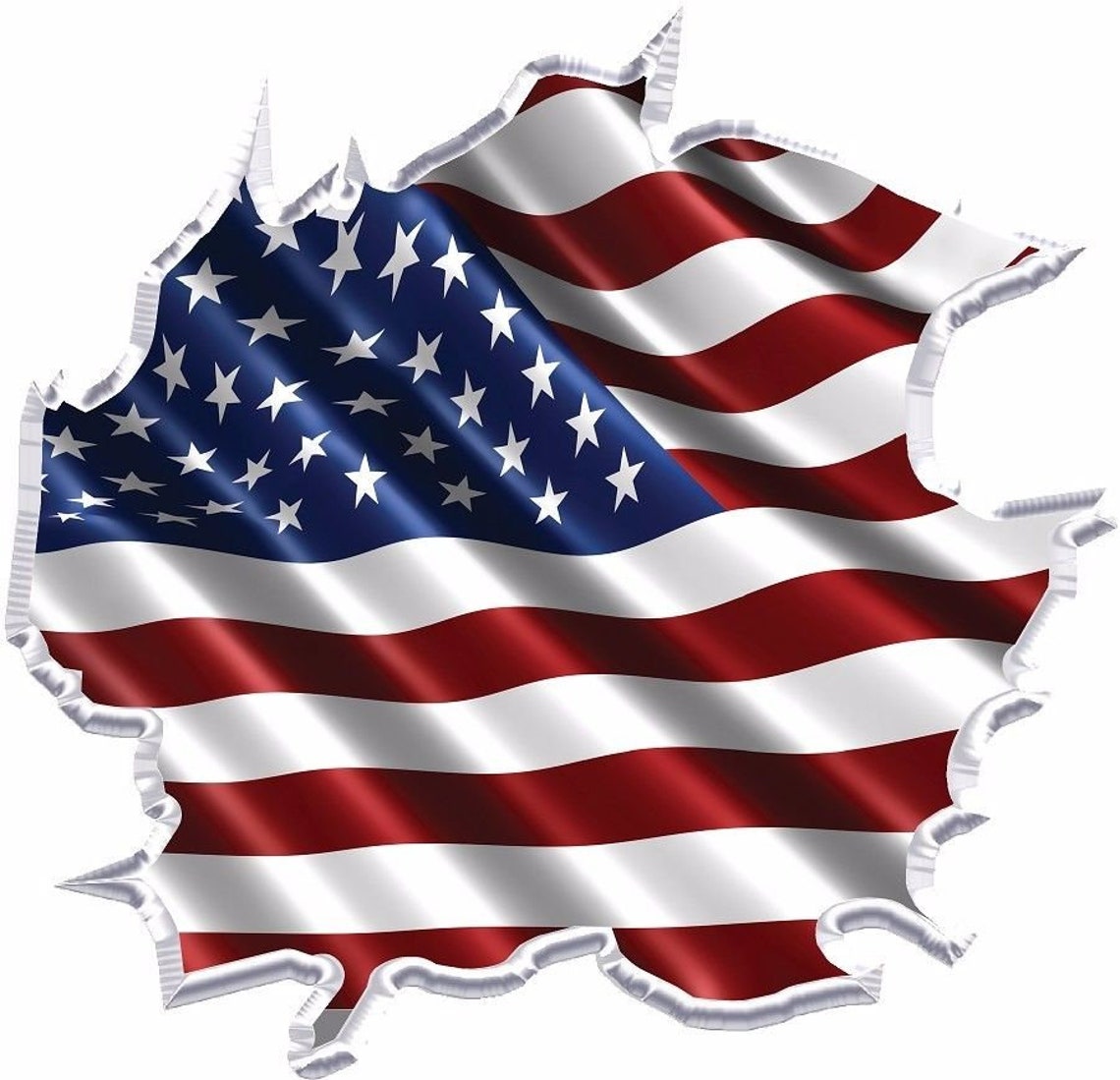 American Flag Rip Race Car Go Kart Golf Cart Motorcycle Hood Window ...