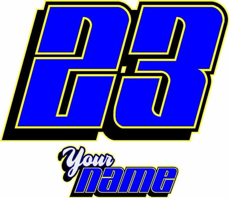 Race Car Number Decal Street Stock Late Model IMCA Dirt Vinyl Graphic ...