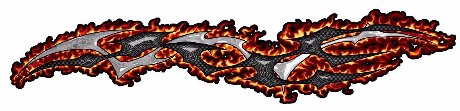 Flame tribal rip motorcycle dirt bike go kart race car golf | Etsy