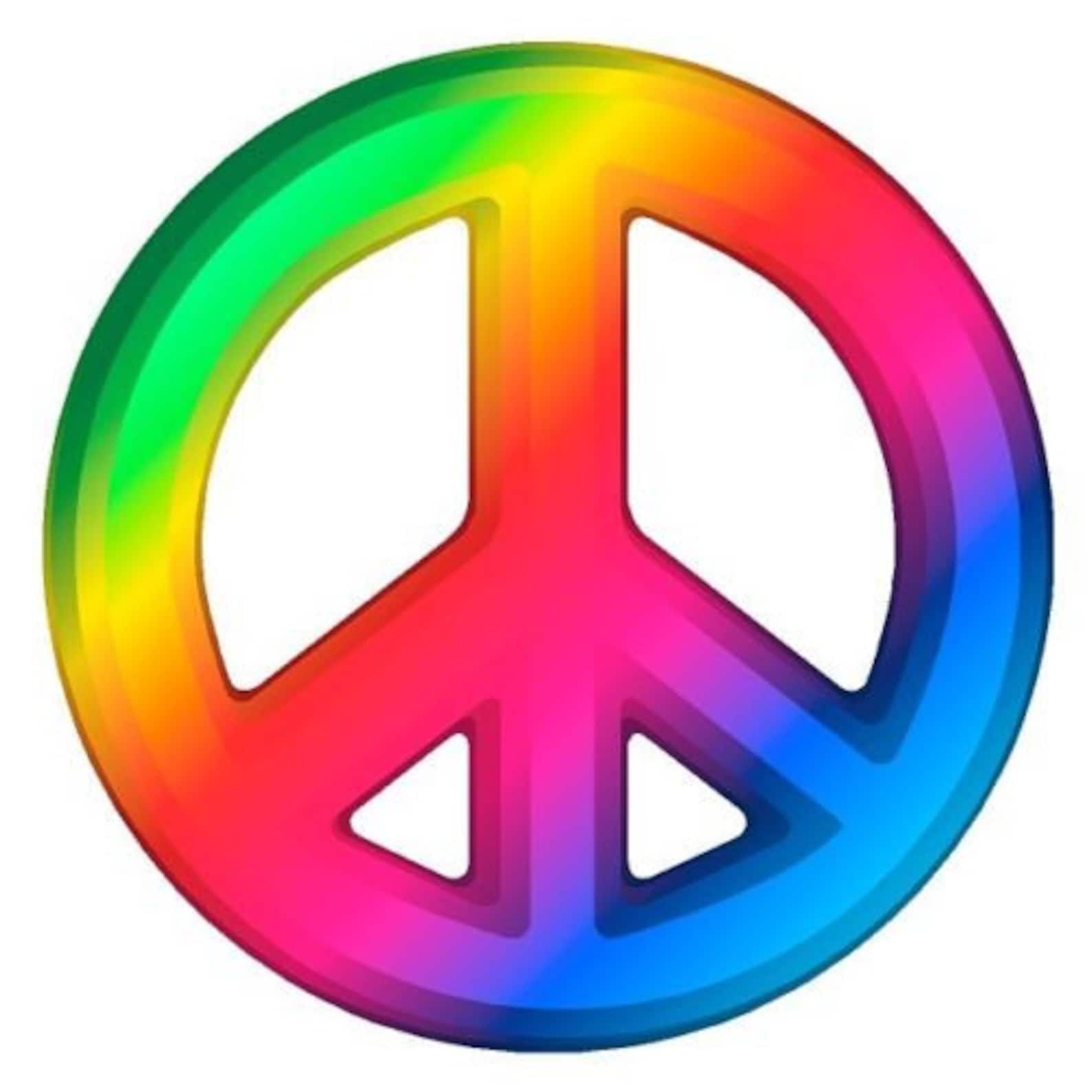 Rainbow Colored Peace Sign Cornhole Board Game Vinyl Graphic - Etsy