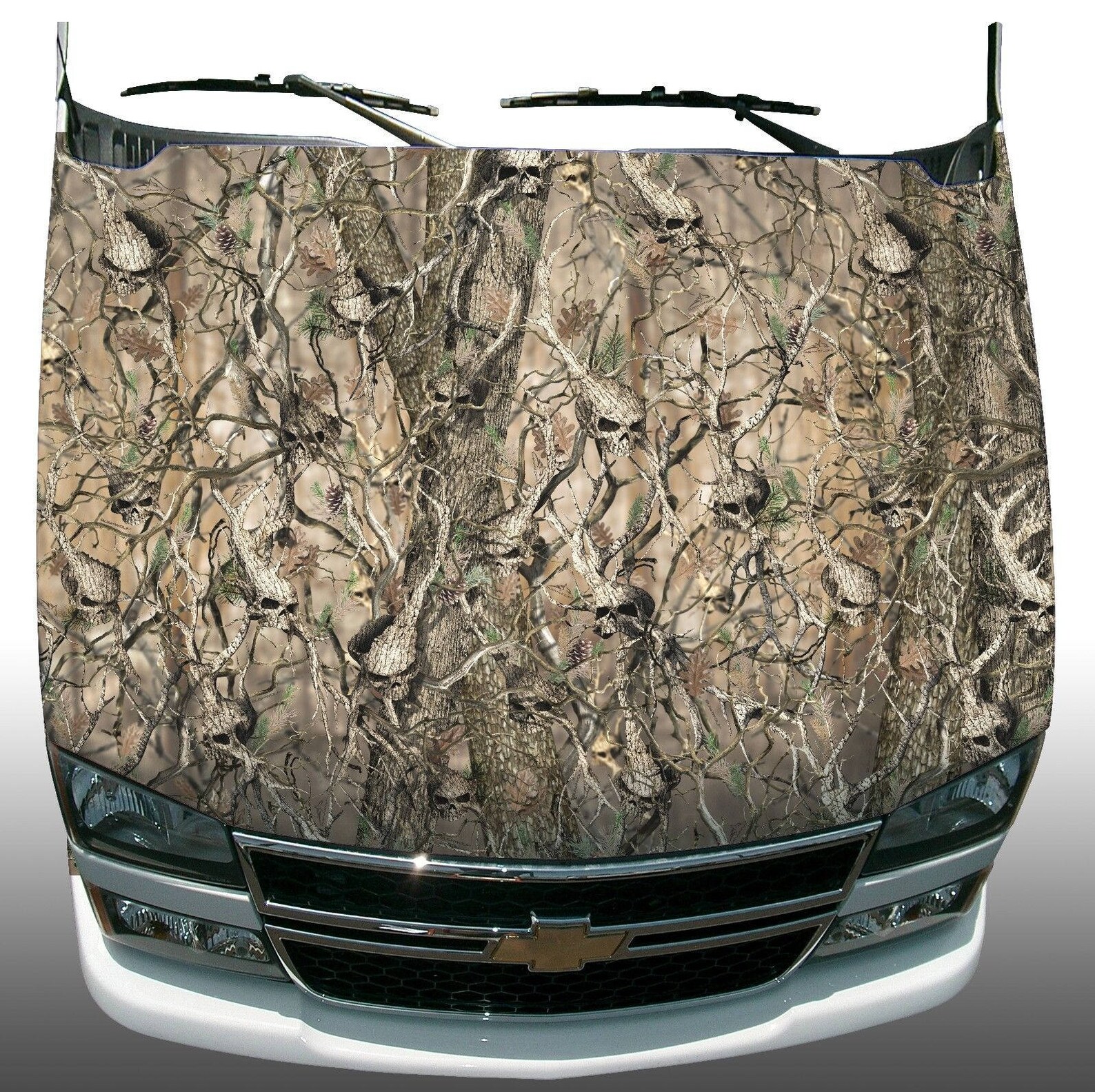 Obliteration Skull Camouflage Hunting Hood Wrap Wraps Vehicle Vinyl ...