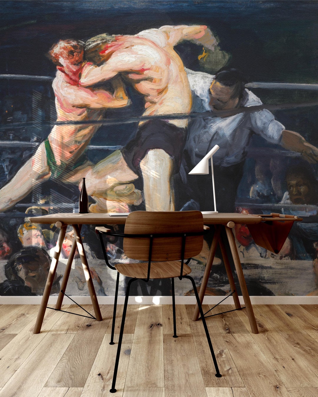 Boxing Fight Scene Wallpaper Mural – Old Masters Style, Statement Wall ...