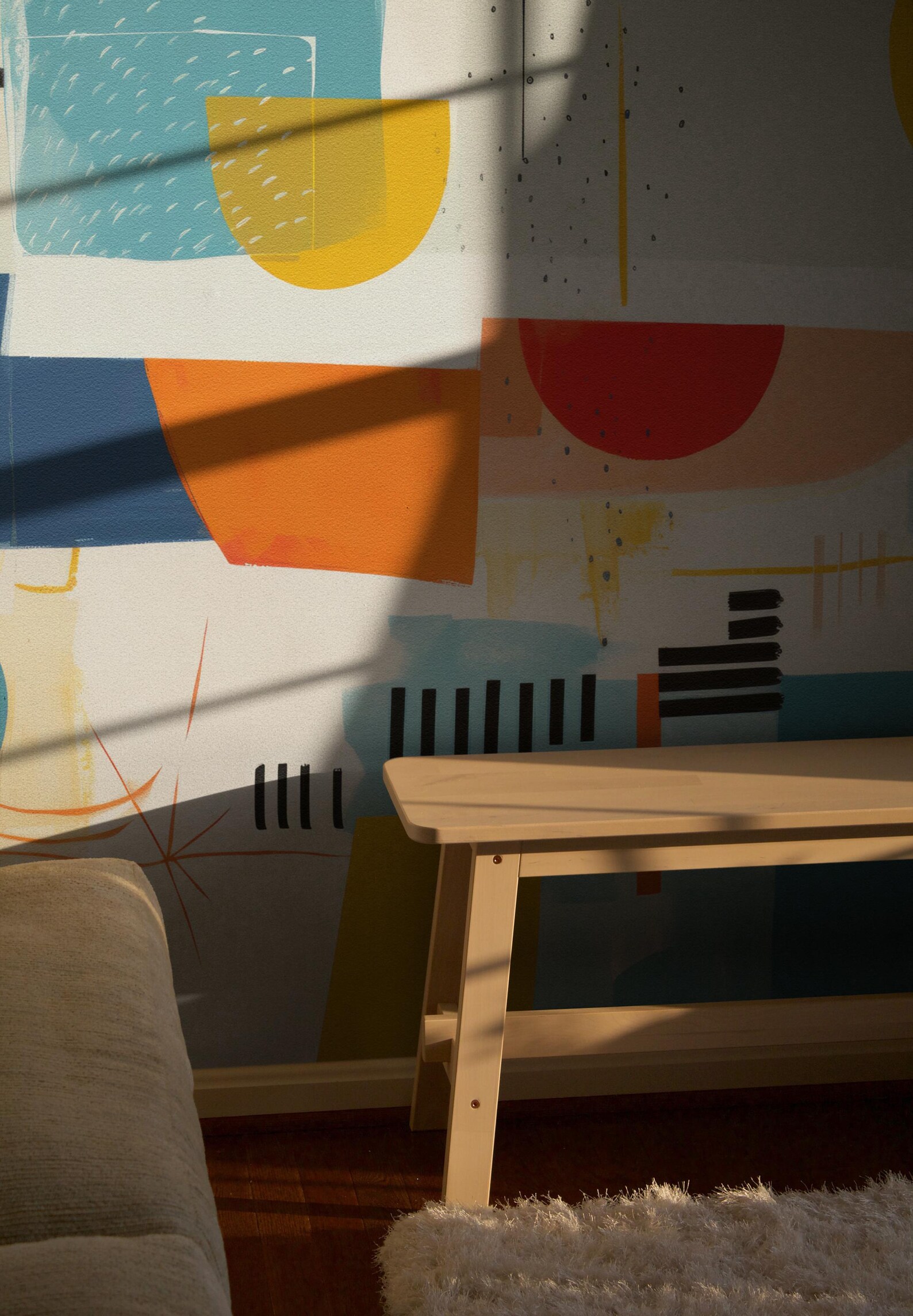 Vibrant Color Block Wallpaper –water Activated Wallpaper for Modern and ...