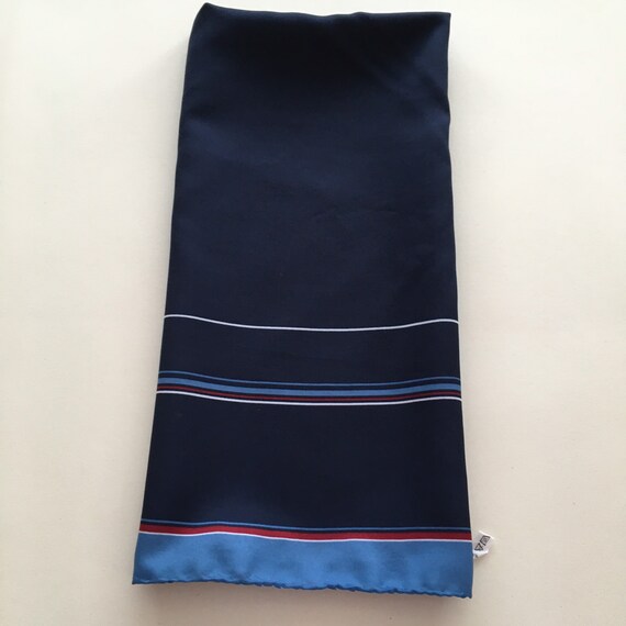Vintage Square Blue German 100 Year Celebration Scarf… - Gem