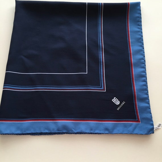 Vintage Square Blue German 100 Year Celebration Scarf… - Gem