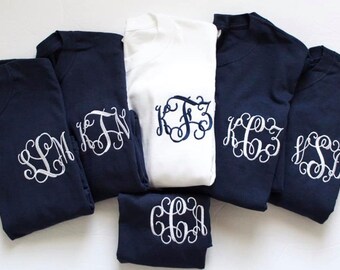 Monogram tshirts | Etsy