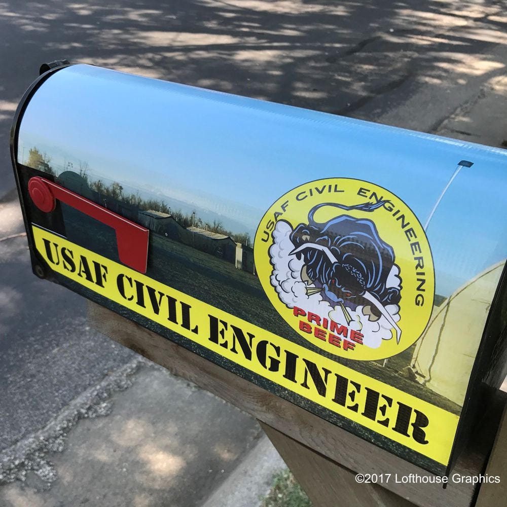 US Air Force Civil Engineer Mailbox Cover Mailbox Wrap | Etsy