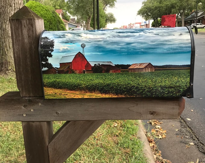 Big Red Barn, Mailbox Wrap, Mailbox Cover - Etsy