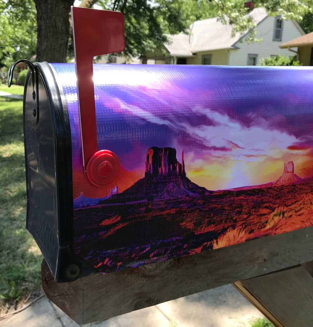 The Painted Desert Mailbox Wrap, Mailbox Cover - Etsy