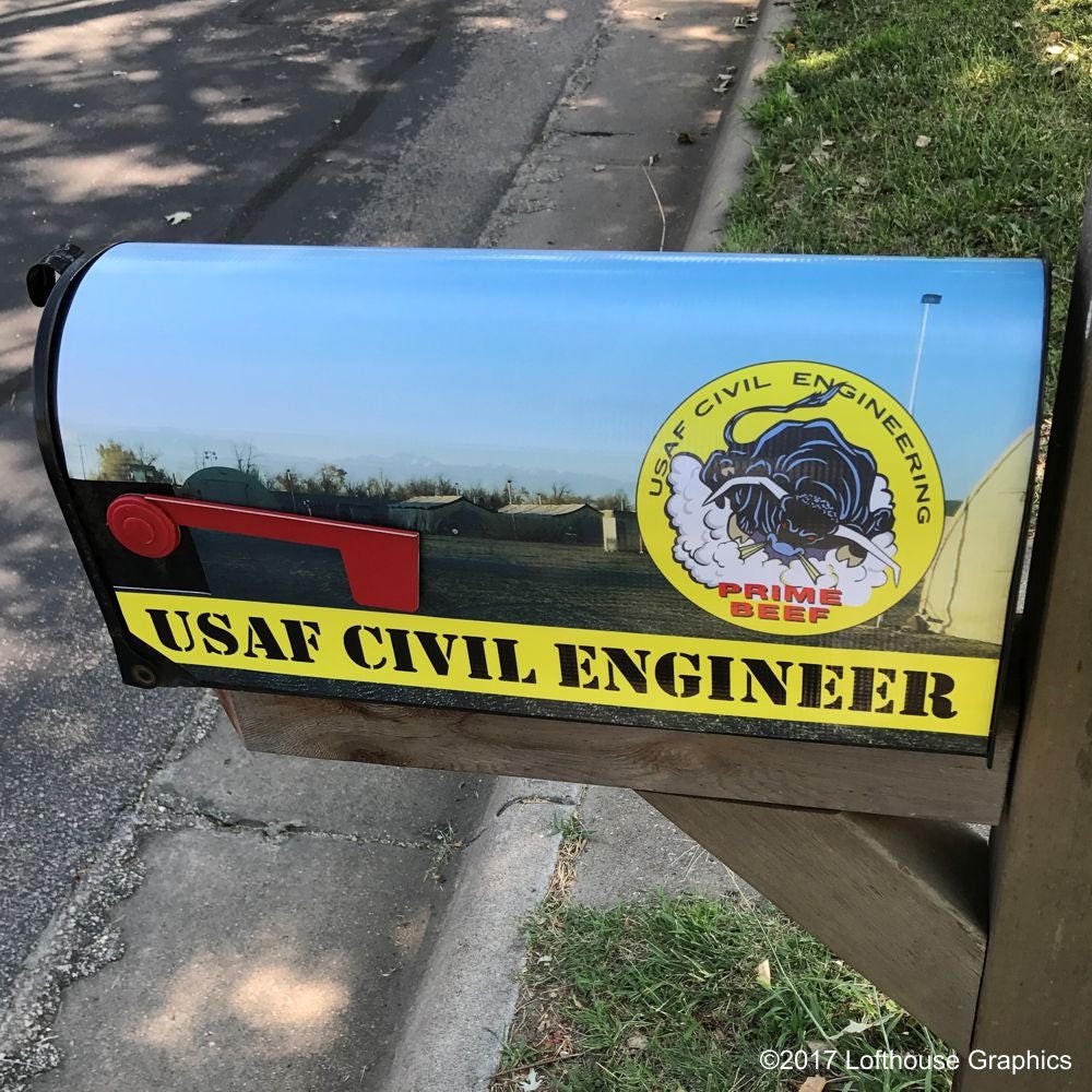 US Air Force Civil Engineer Mailbox Cover Mailbox Wrap | Etsy