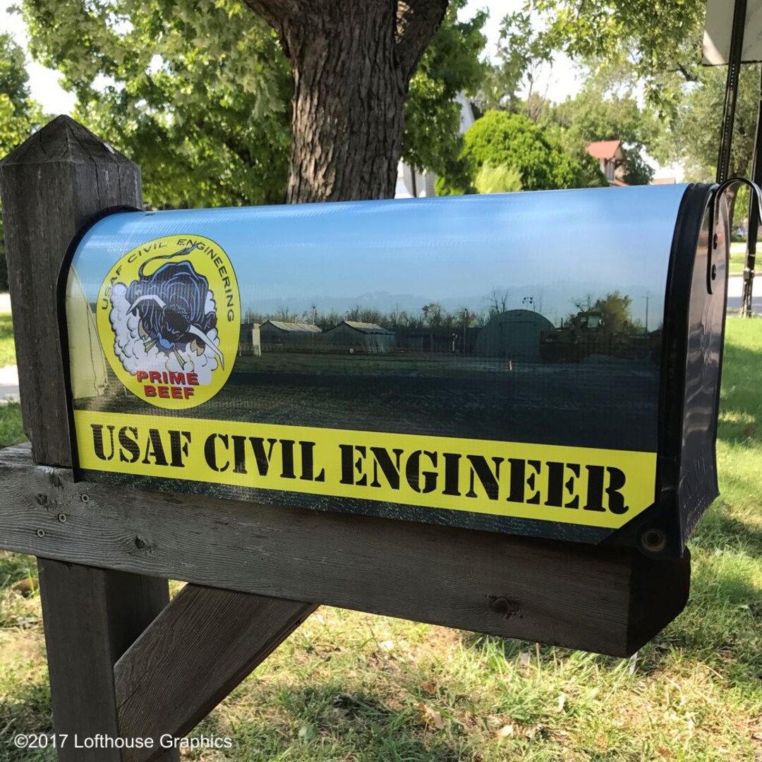 US Air Force Civil Engineer, Mailbox Cover, Mailbox Wrap - Etsy
