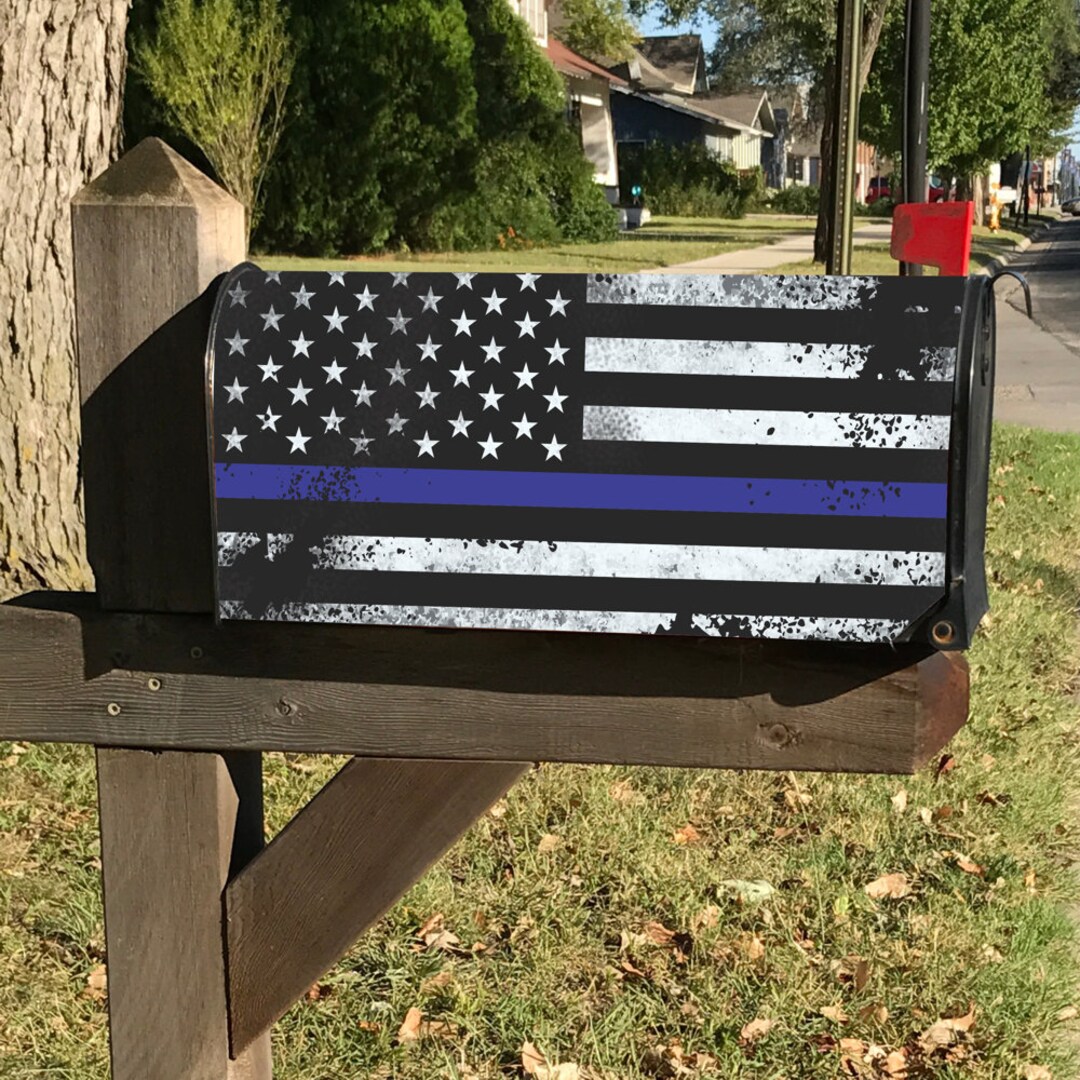 Thin Blue Line, Police Mailbox Wrap, Mailbox Cover - Etsy