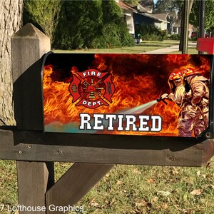 Customizable Firefighter Mailbox Cover, Mailbox Wrap - Etsy
