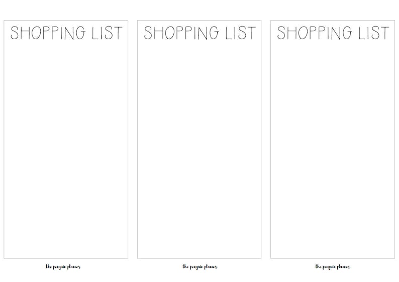 Printable to Do List, Shopping List and Note Paper Combo - Planner ...