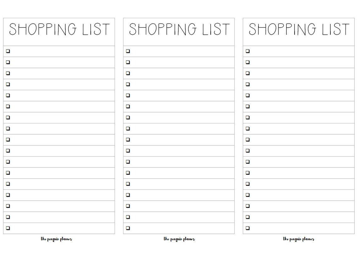 Printable to Do List Shopping List and Note Paper Combo - Etsy