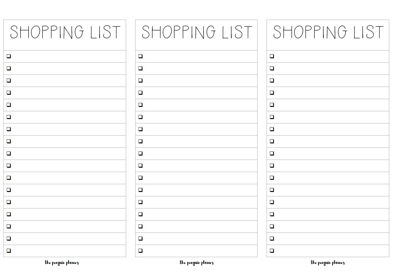 Printable to Do List, Shopping List and Note Paper Combo - Planner ...