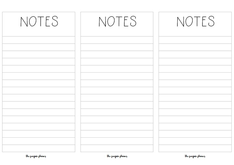 Printable to Do List, Shopping List and Note Paper Combo - Planner ...