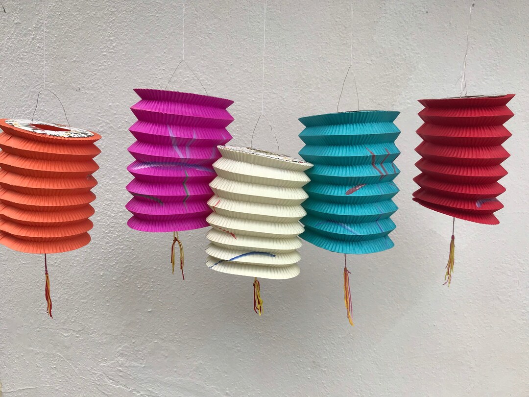 Traditional Hand Painted Vintage Style Chinese Paper Lanterns - Extra ...