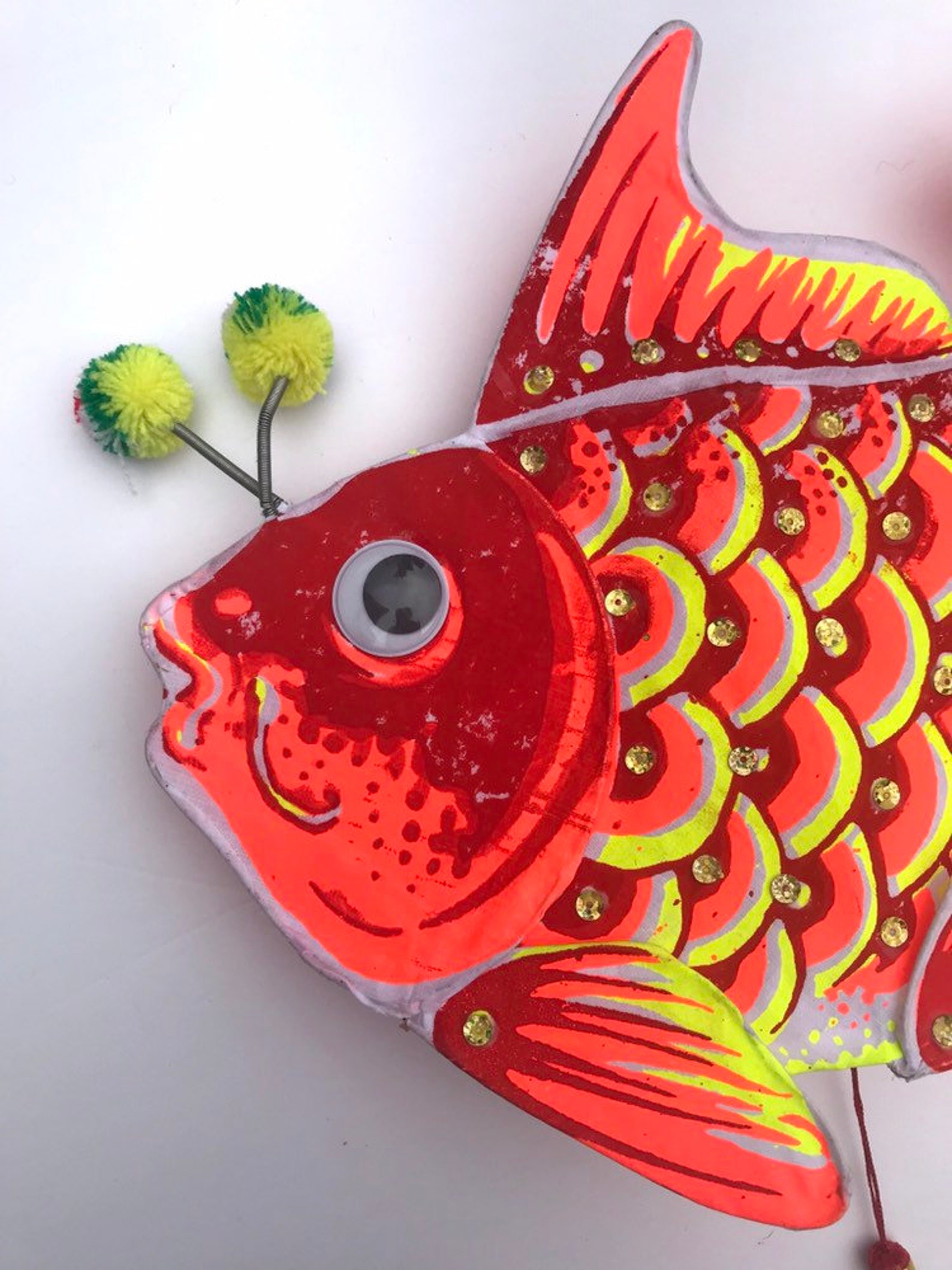 Fish Lantern Decoration Party Celebration Home Decor Hand Painted ...