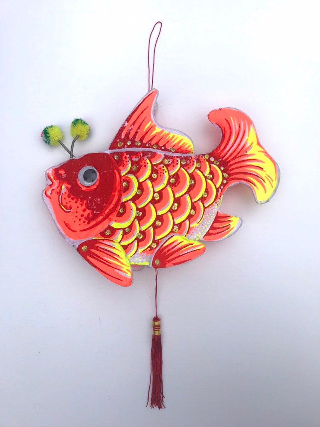 Fish Lantern Decoration Party Celebration Home Decor Hand Painted ...