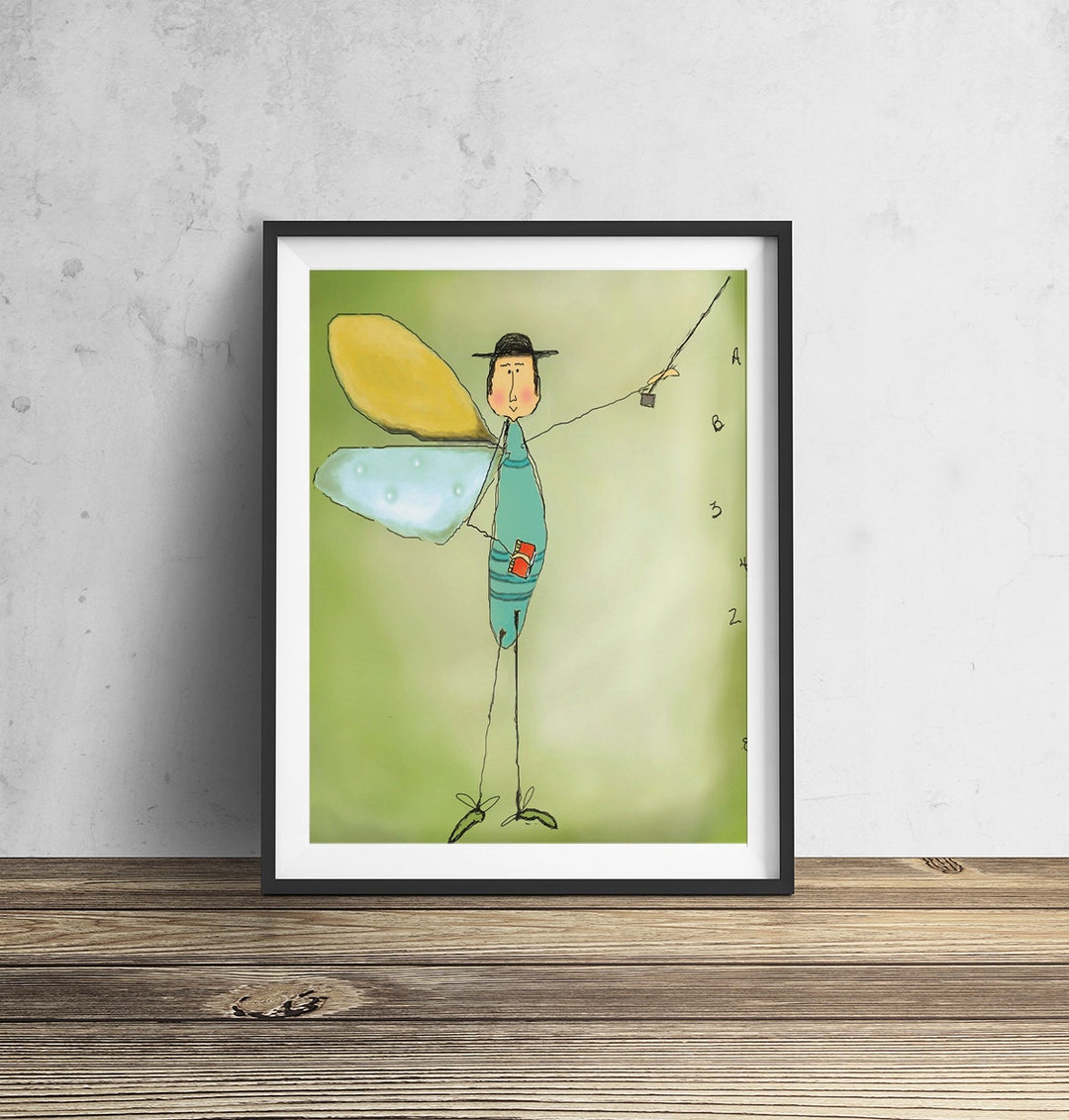 Teacher Bug Art Print: Whimsical Nursery Illustration (digital Download ...