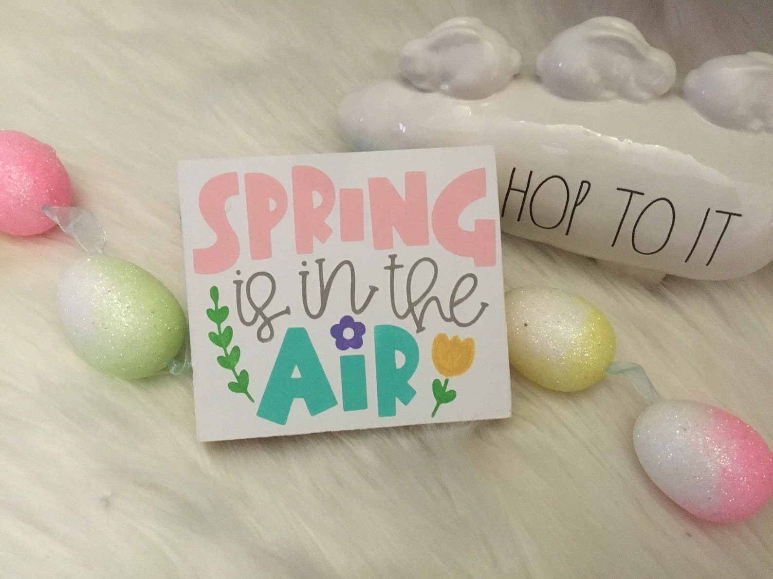 Easter Tiered Tray Decor Mini Easter Signs Easter Bunny - Etsy