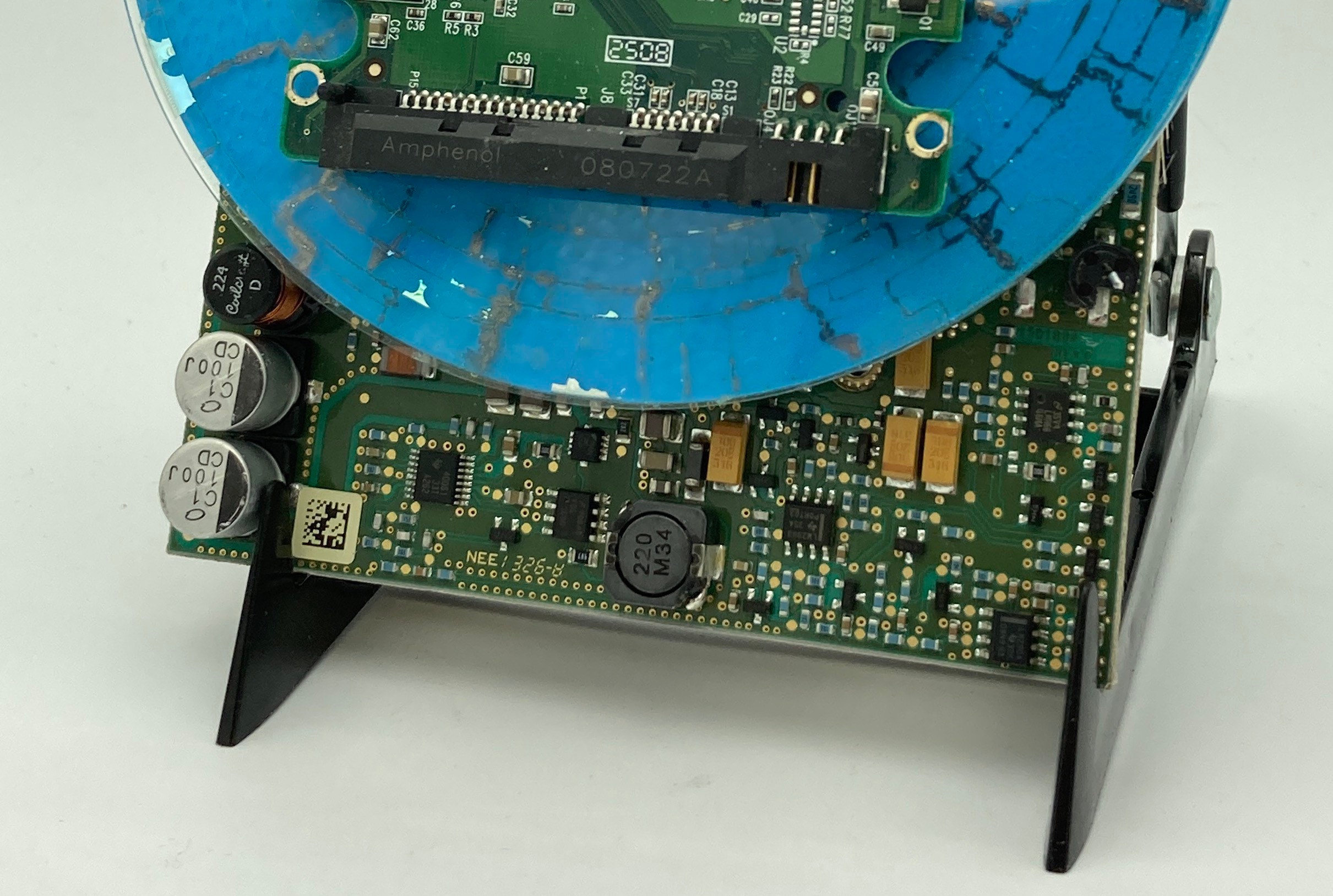 Clock Green Laptop Circuit Board on CD Over Circuit Board | Etsy