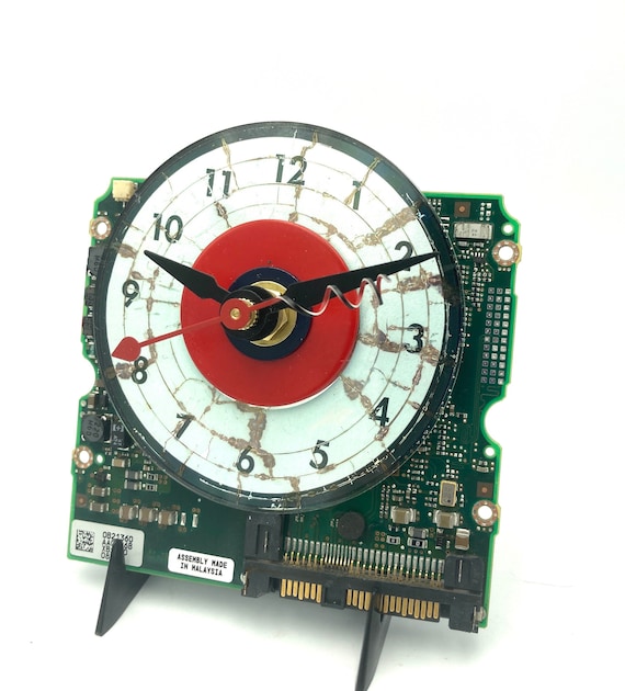 Mini Cd With White Tone Numeral Face on Circuit Board Clock - Etsy