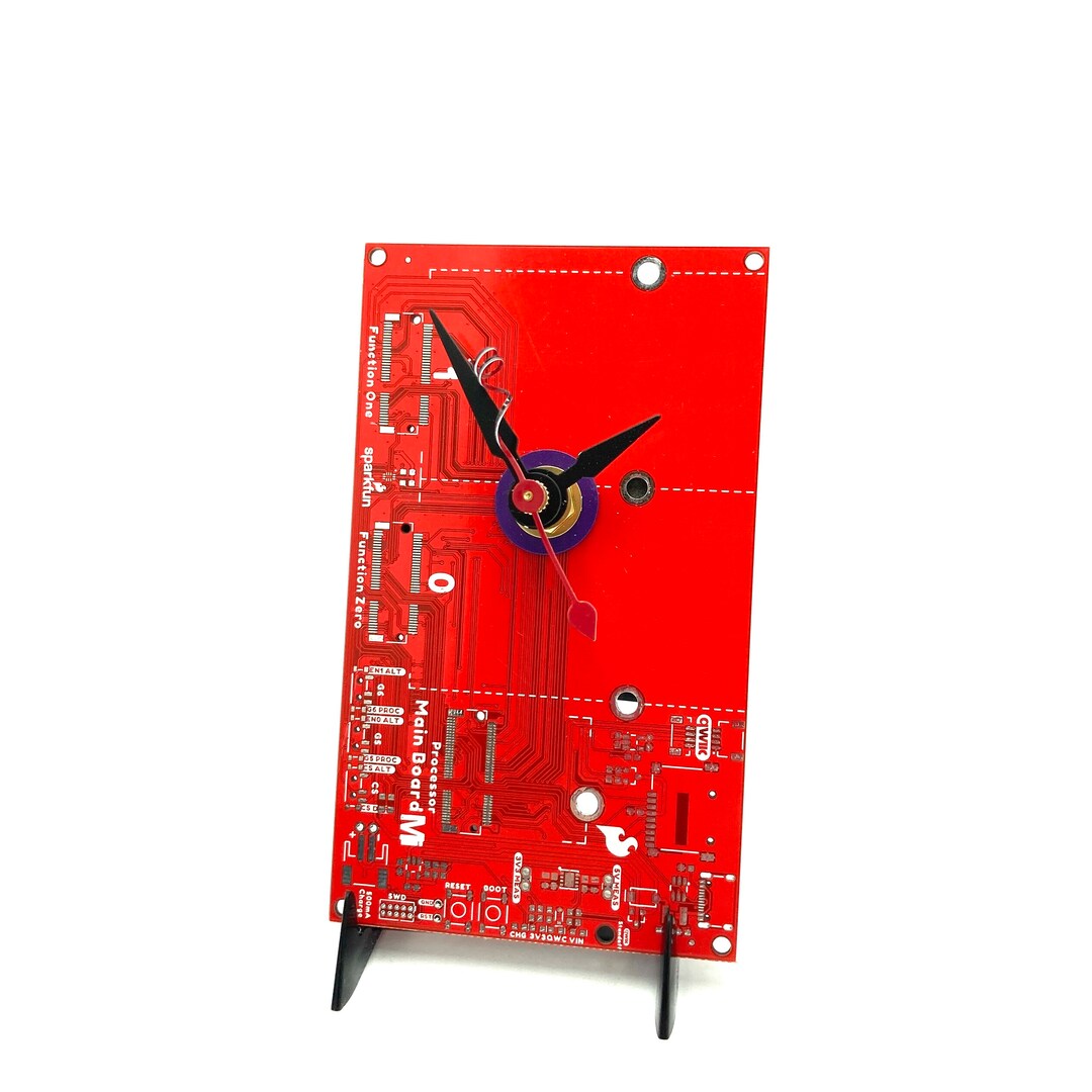 Red Unpopulated Circuit Board Clock, Shelf/desk Display, AA, Easel ...