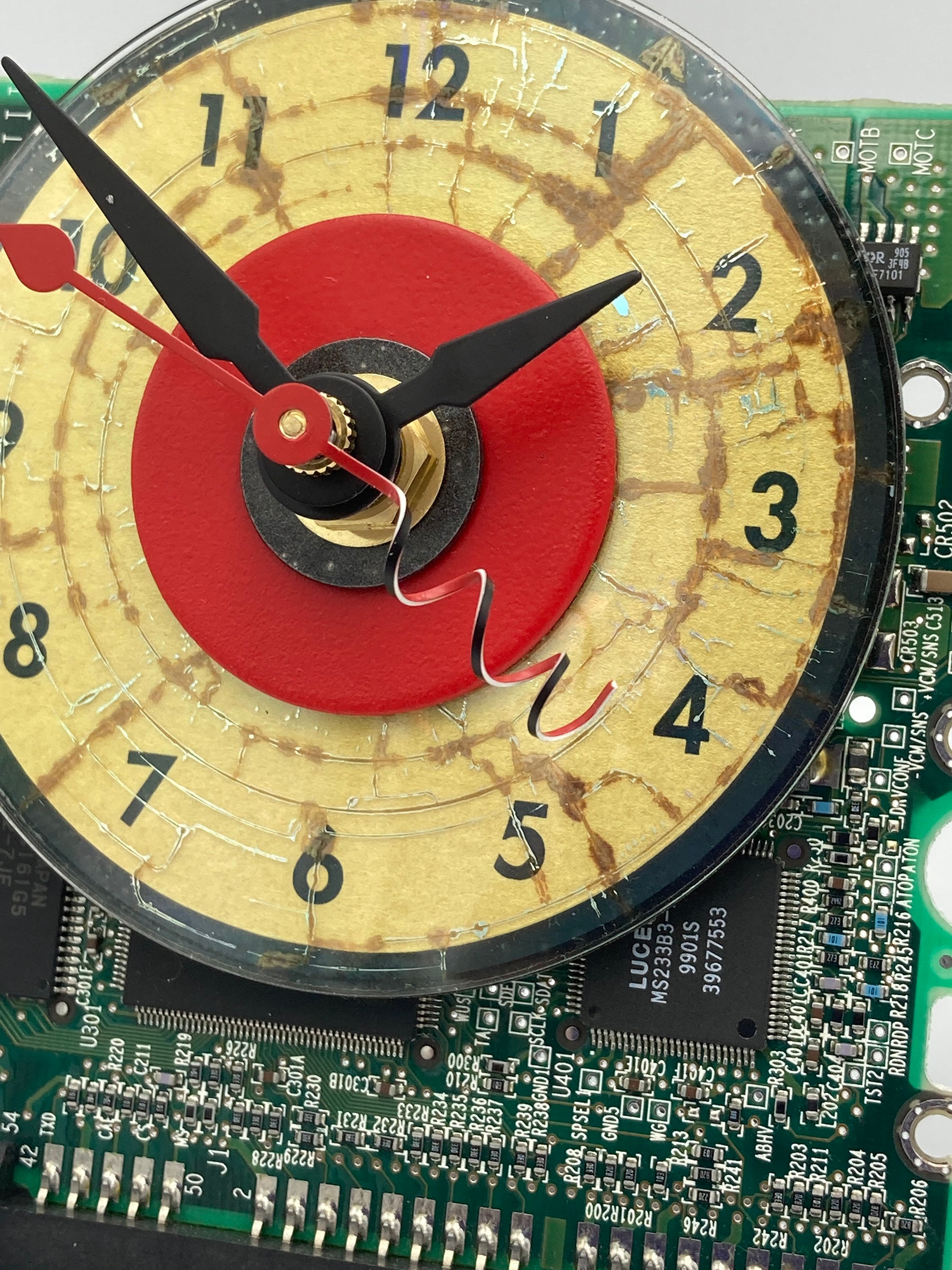 Mini Cd With Gold Tone Numeral Face on Circuit Board Clock - Etsy