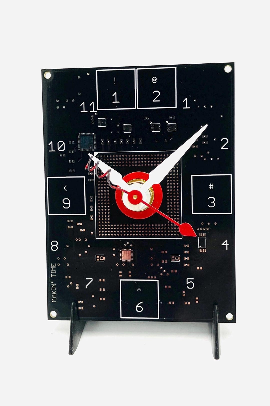 Black Circuit Board Clock: Makin’ Time Design Tech Desk Decor, - Etsy