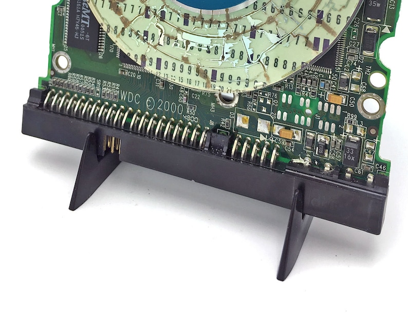 Upcycled Circuit Board Clock-silent Vintage Computer Punch Card & Mini ...