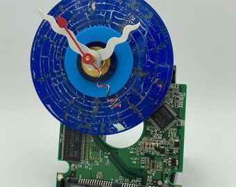 Clock Green Laptop Circuit Board on CD Over Circuit Board | Etsy