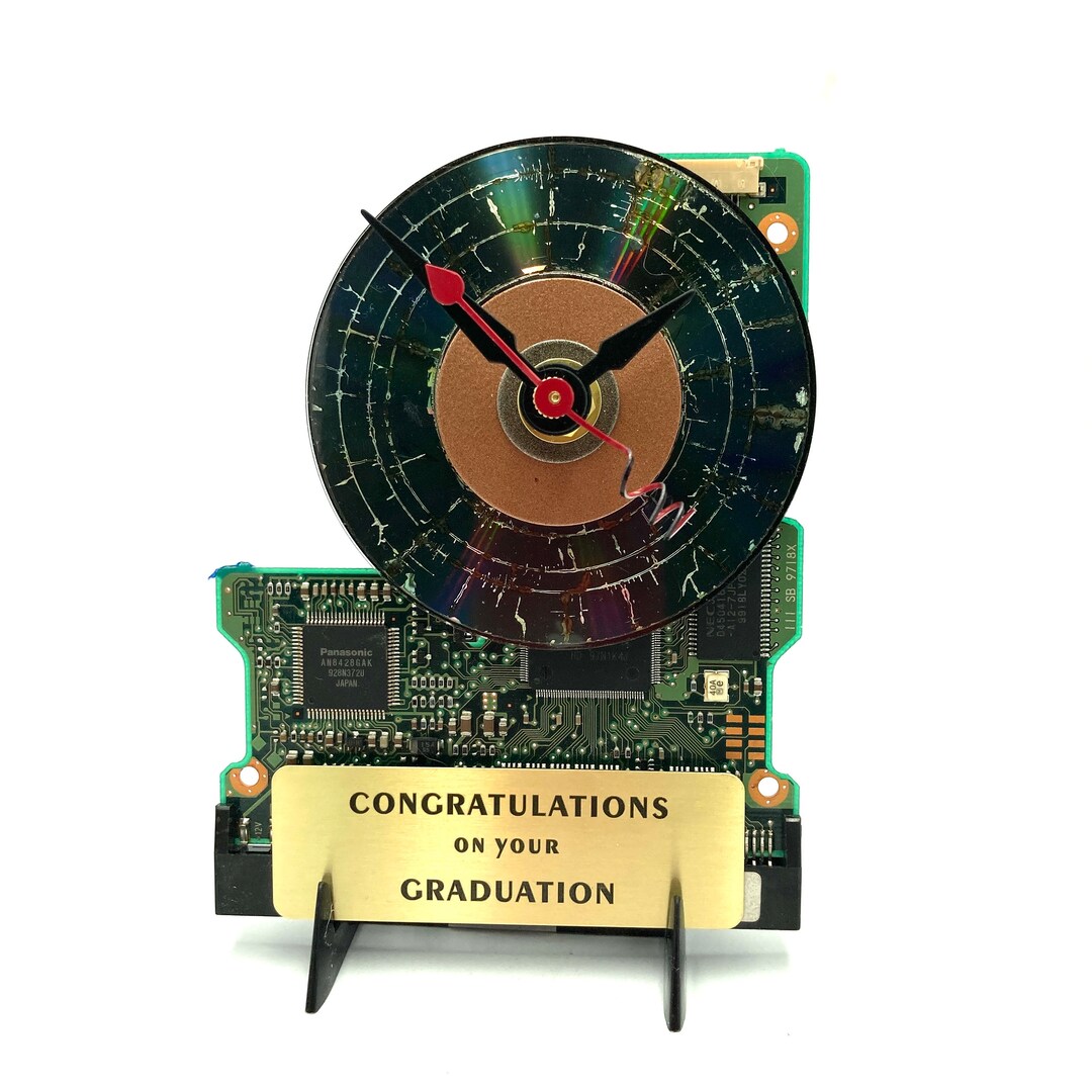 Graduation Congrats Plaque Mini Cd on Computer Circuit Board, Table ...