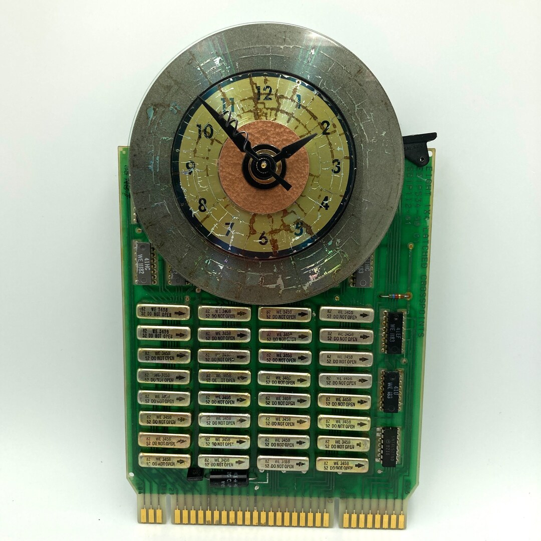 Clock Hours Face on Dbl Cds on 80’s Vintage Circuit Board Clock, Boards ...