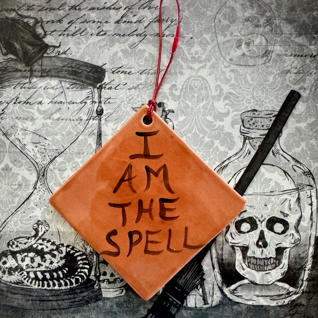Handmade Ceramic I Am the Spell Wall Hanging- Red Orange - Etsy