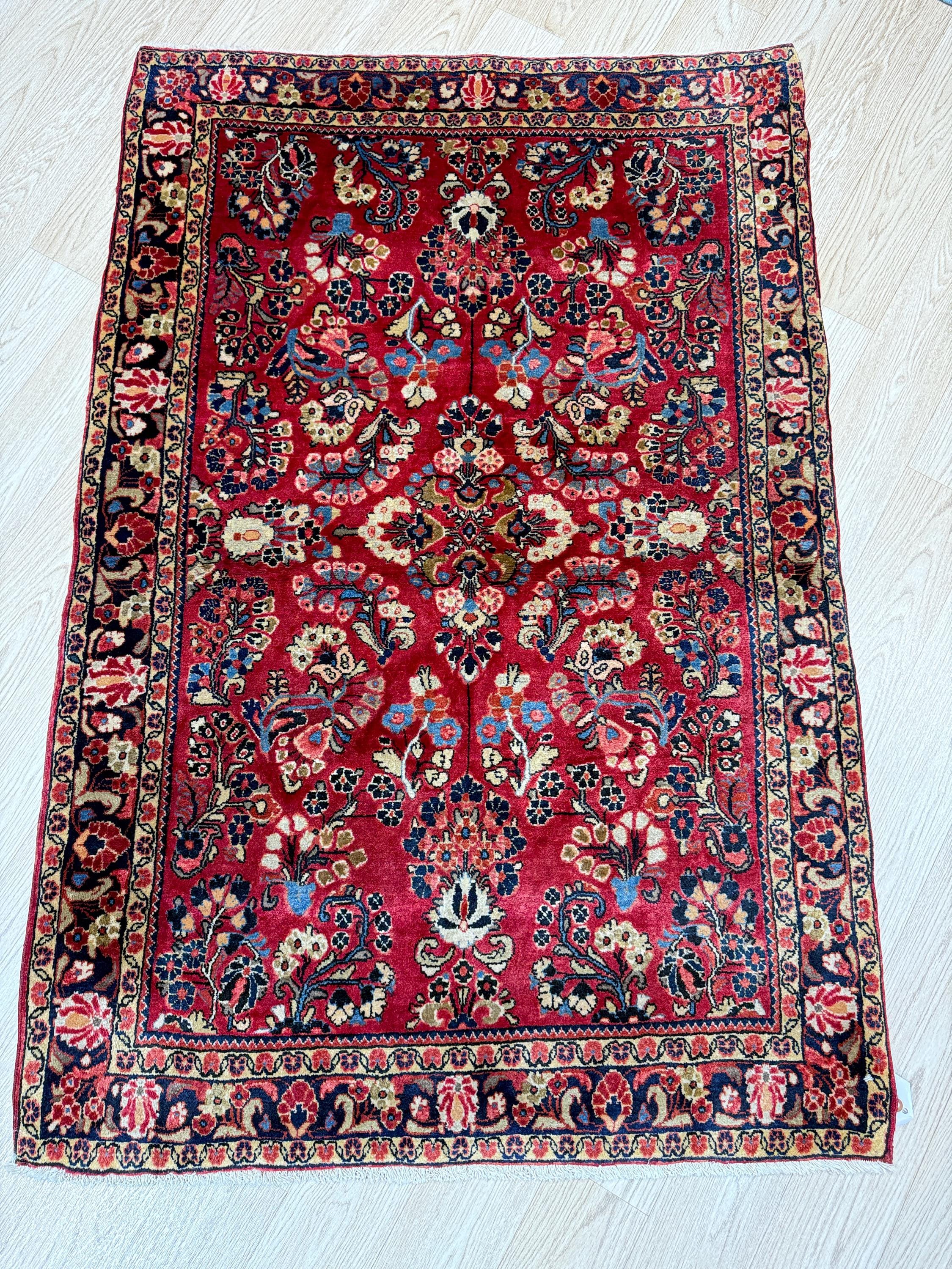 Antique Sarouk Rug - Etsy