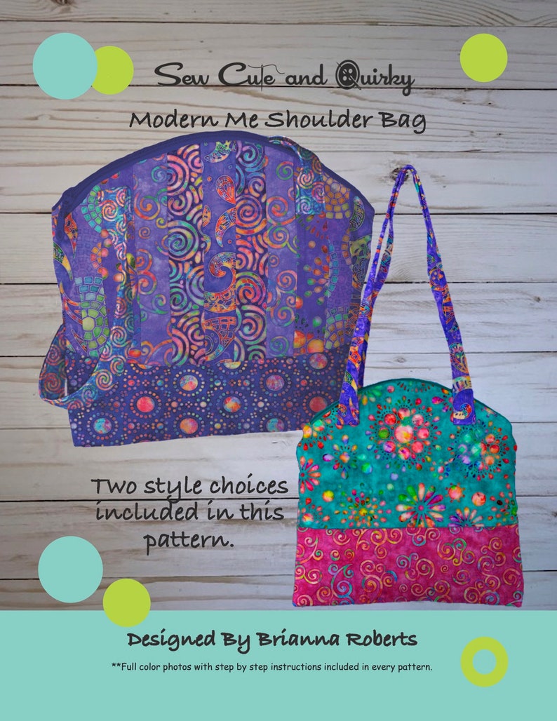 PDF Sewing Pattern Shoulder Bag, PDF Sewing Pattern, Modern Me Shoulder ...