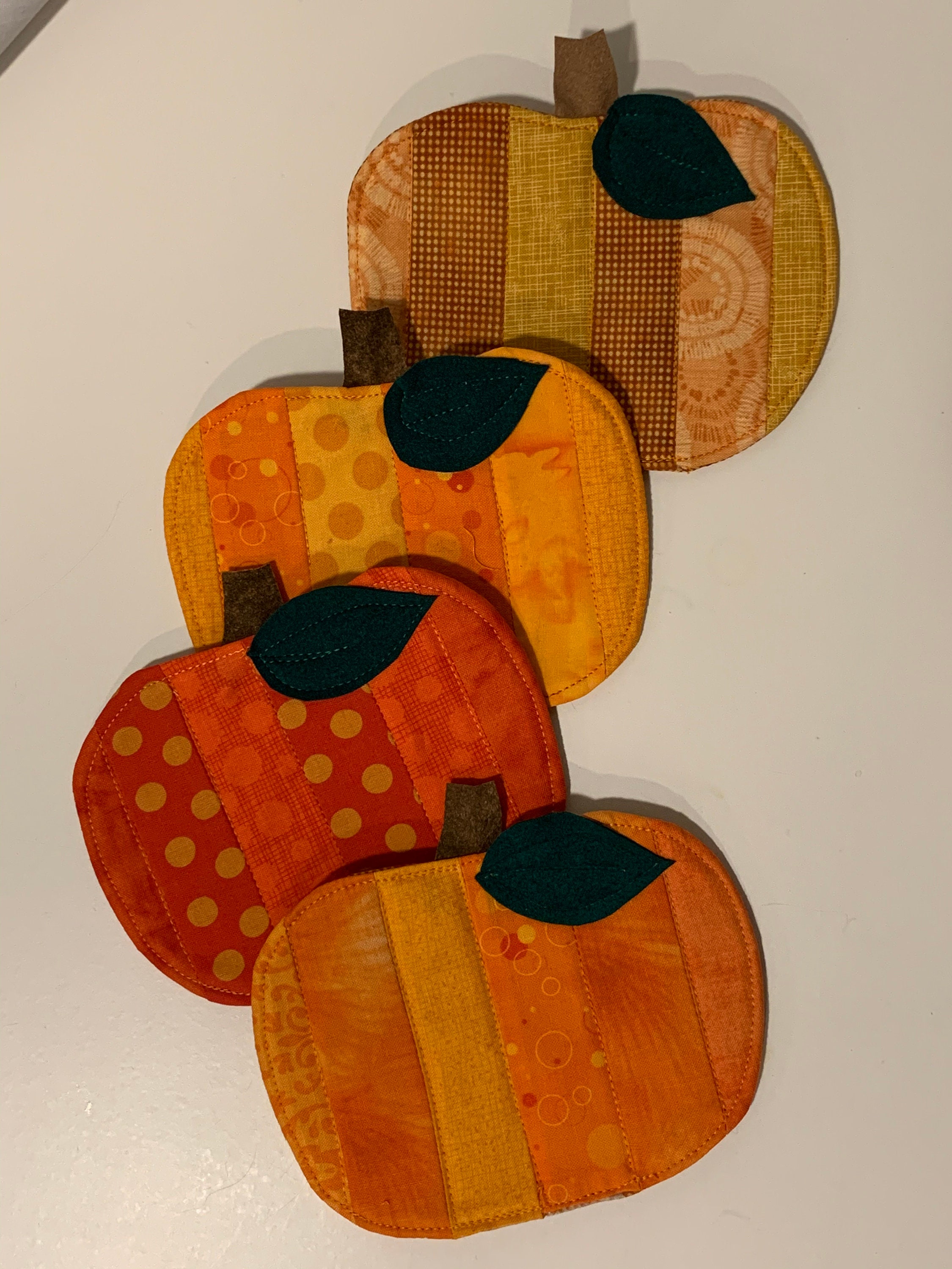 PDF Sewing Pattern, Pumpkin Mug Rug, Coaster, Beverage Coaster, Drink ...