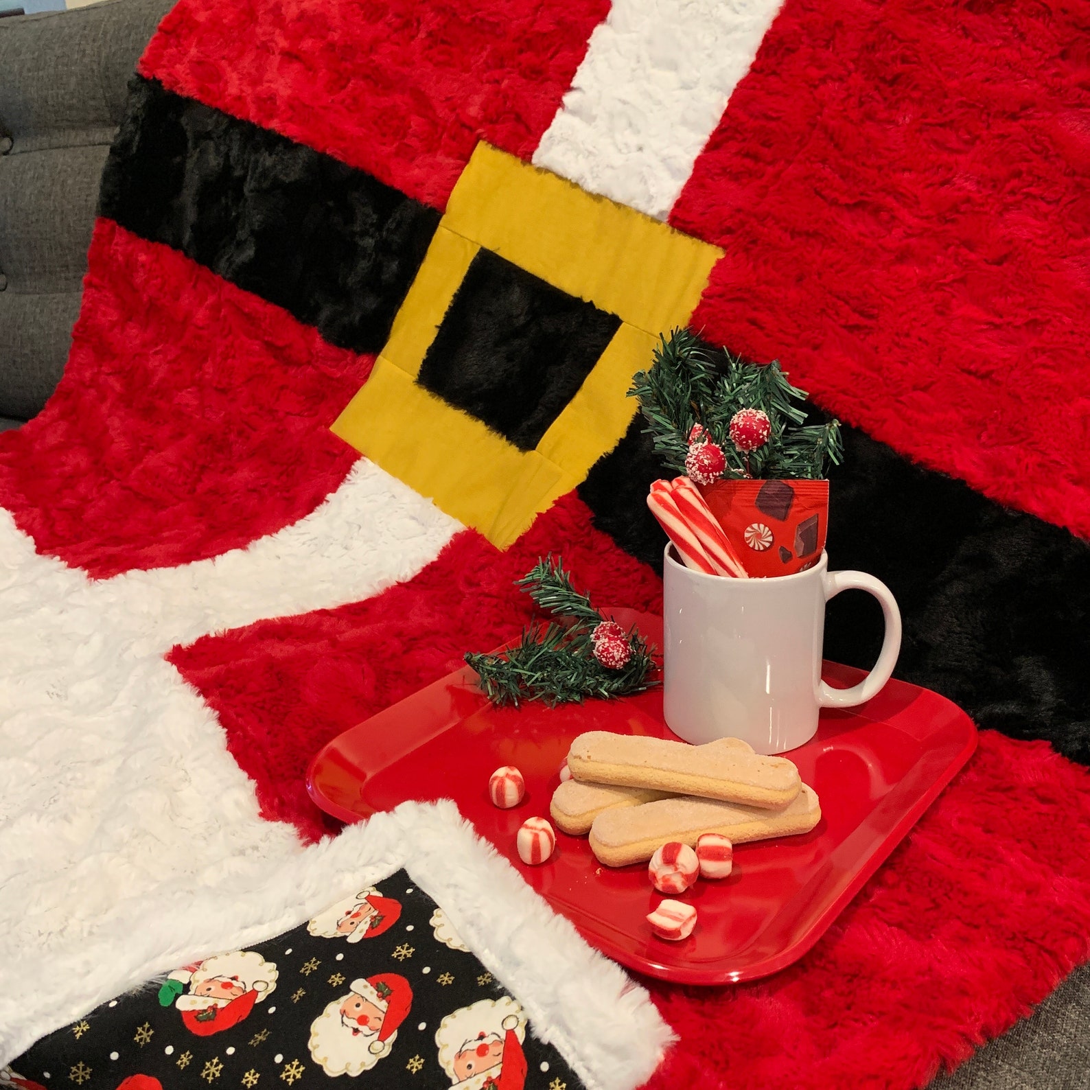 PDF Sewing Pattern, Santa's Suit Blanket or Quilt Digital Pattern ...