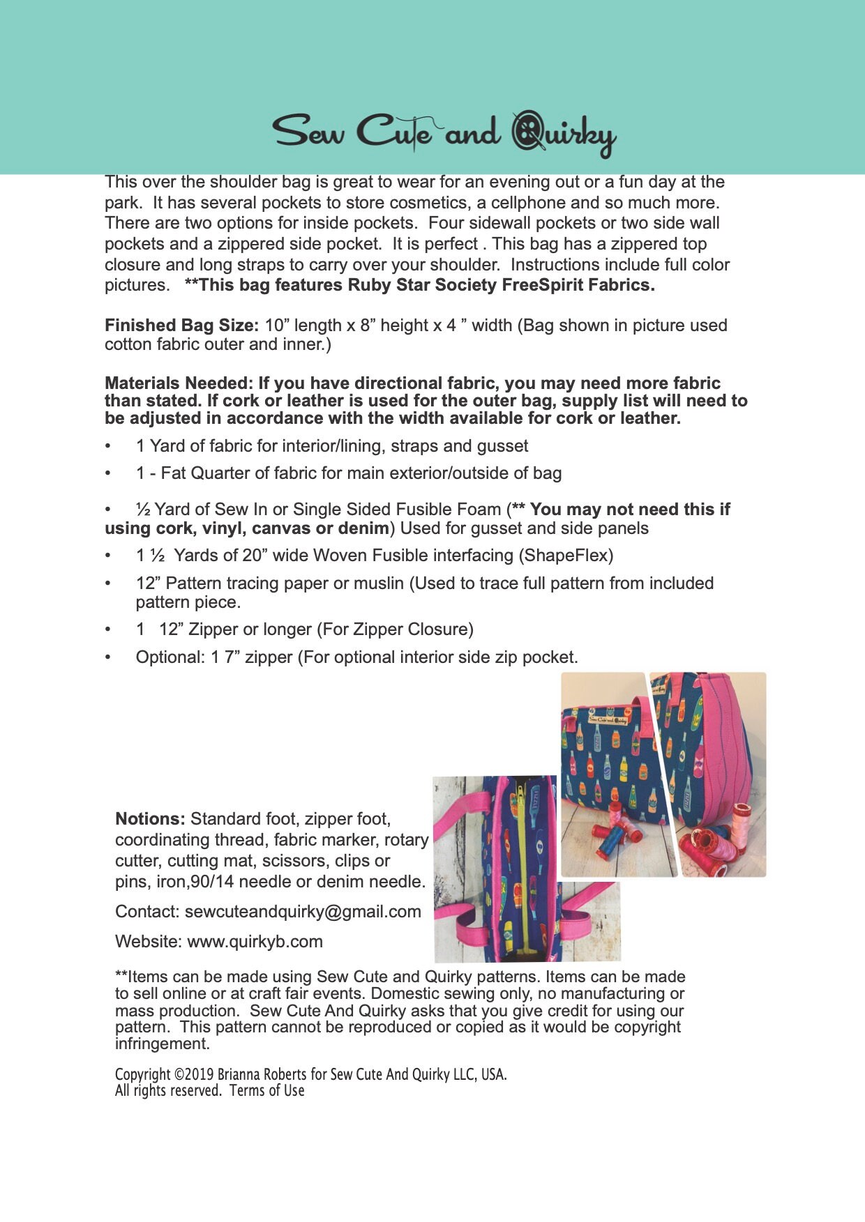 PDF Sewing Pattern City Girl Bag Purse Sewing Pattern - Etsy