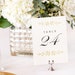 Wedding Table Numbers Pearl White and Gold on Pearlescent Cardstock ...