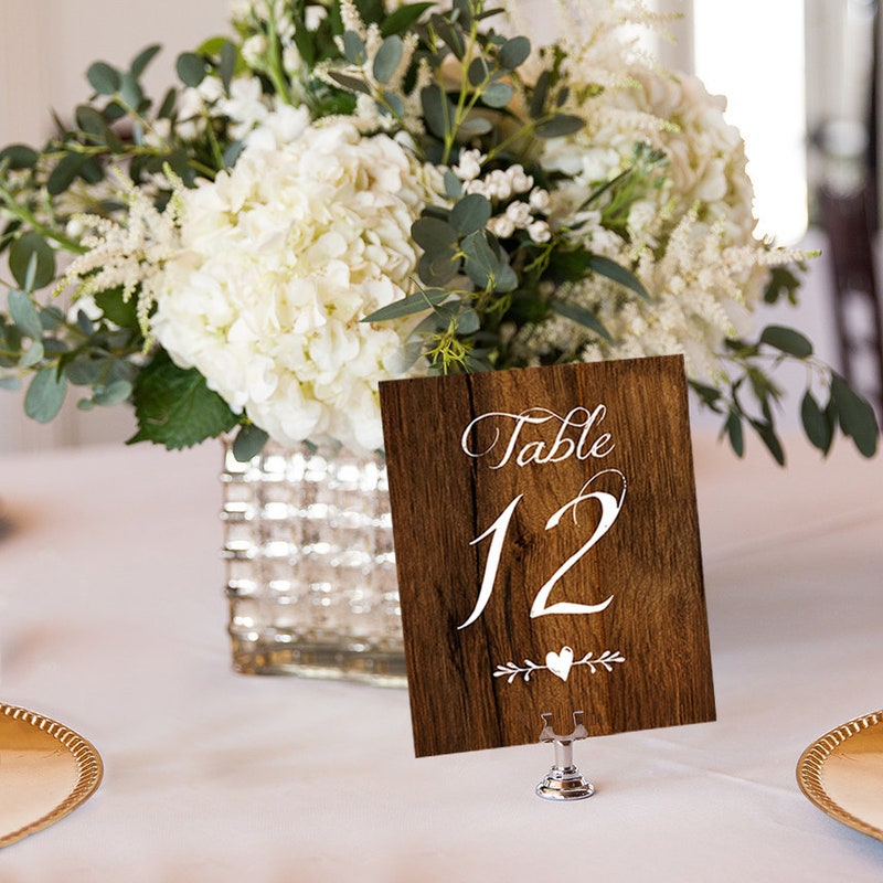 Rustic Table Numbers - Etsy