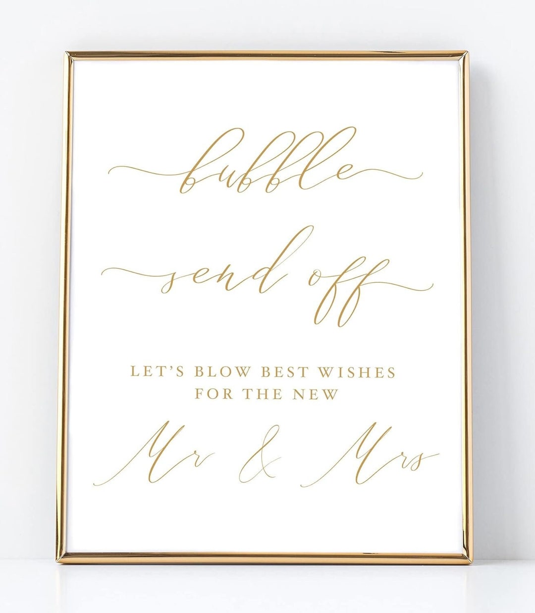 Bubble Send off Sign for Weddings - Bubble Exit Sign - Elegant White ...