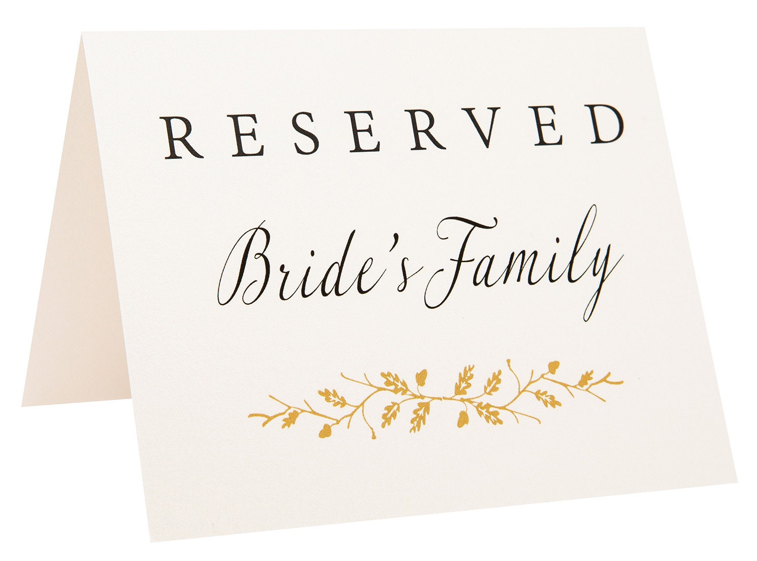 Reserved Table Signs | Set of 6 Pearl White and Gold Reserved for ...