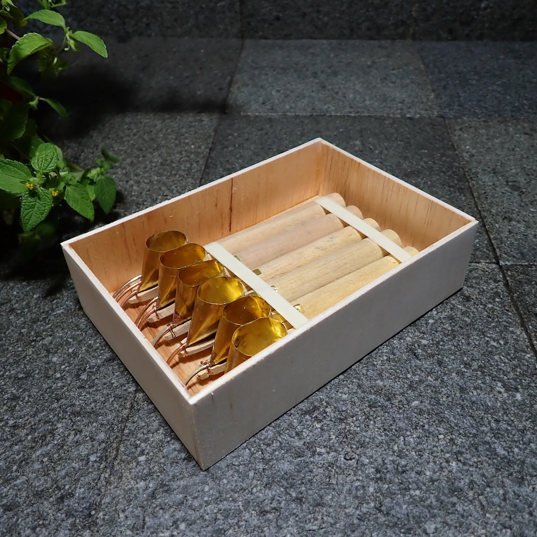 Batik Brass Tjanting Drawing Tool, Set of 6, Plywood Packaging Box ...