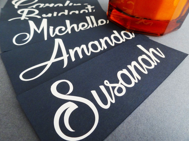 Vinyl Decal Name Stickers Table Names Custom Decor Wedding - Etsy