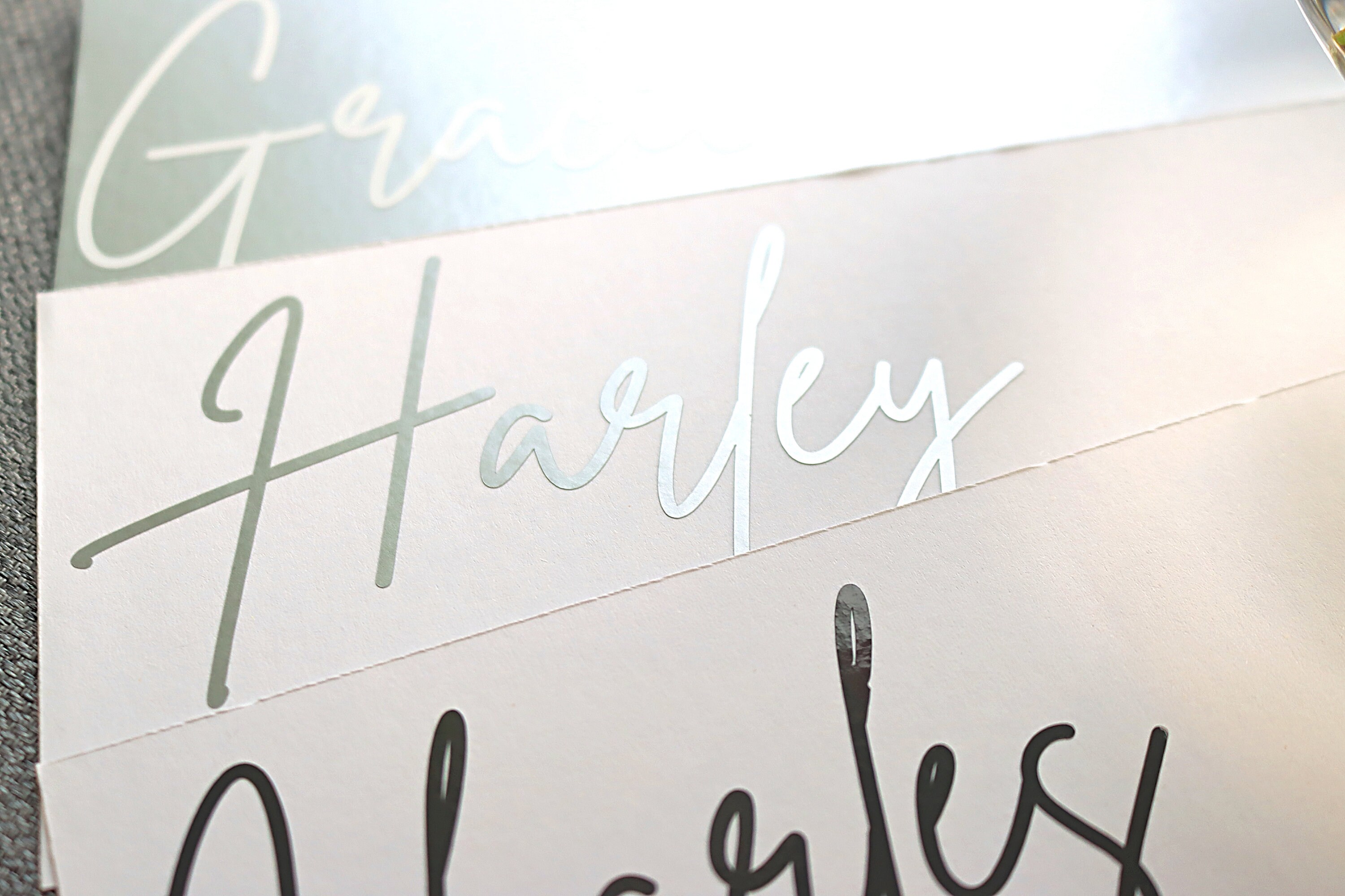 Personalized Calligraphy Vinyl Decal, Custom Wedding Stickers - Etsy