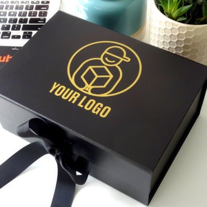Custom Logo Gift Box, Personalized Packaging, Your Logo Here, Business ...