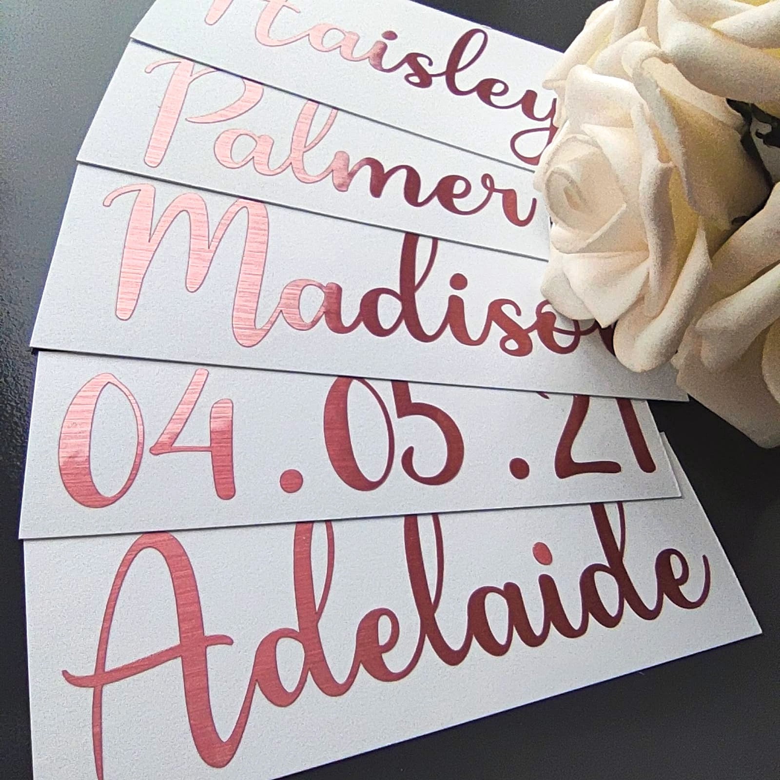 Gift Stickers Name Decals Vinyl Letters Handwritten Date - Etsy UK